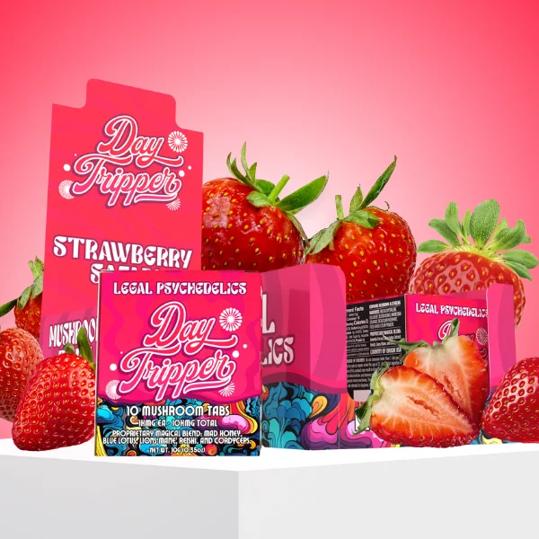 Strawberry Safari Mushroom Tablets | 10ct - Shop Day Dripper